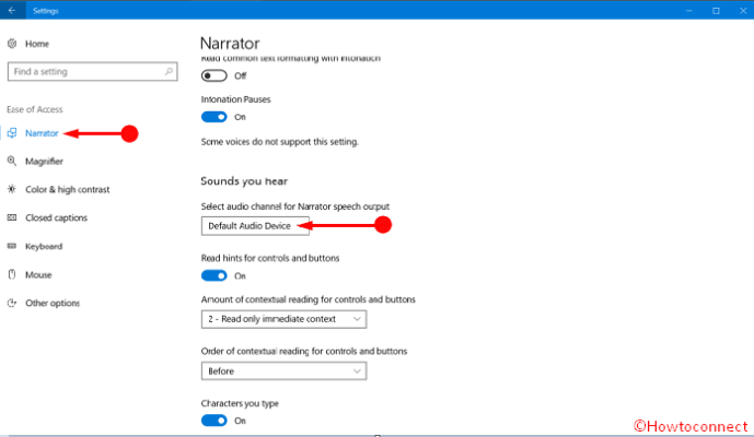 How to Choose Audio Channel for Narrator Speech Output on Windows 10