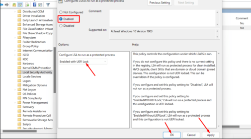 Fix This change requires you to restart your device LSA Protection ...