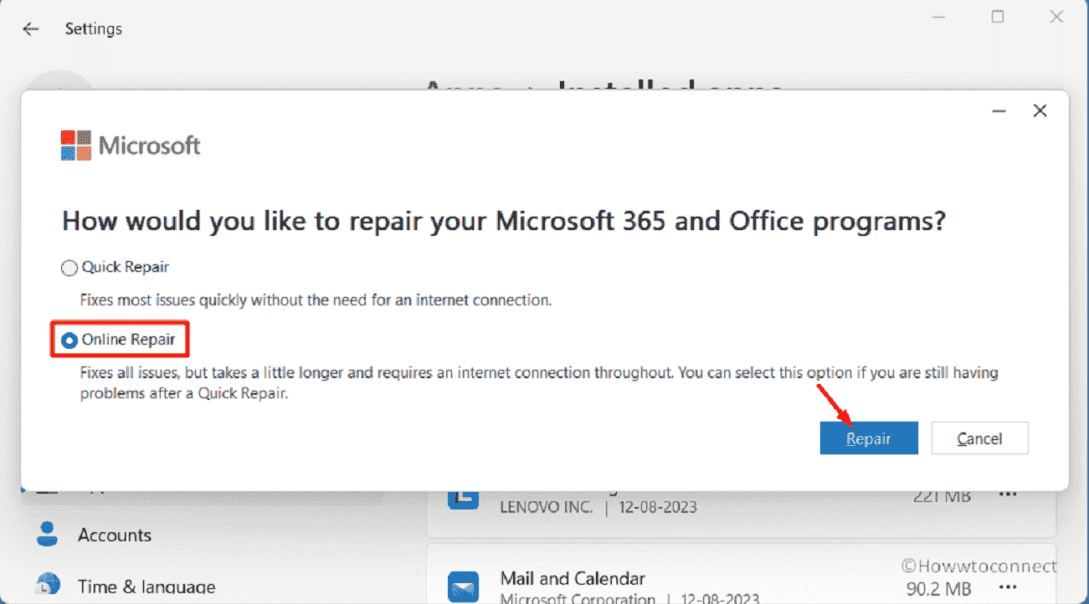 Fix Office 365 sign in not working Error 1001 in Windows