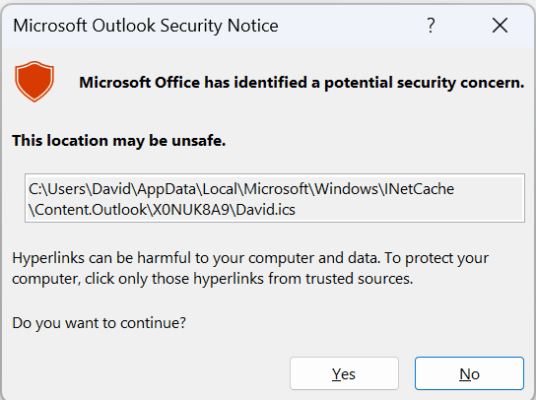 Fix Microsoft Outlook security notice This location may be unsafe in ...