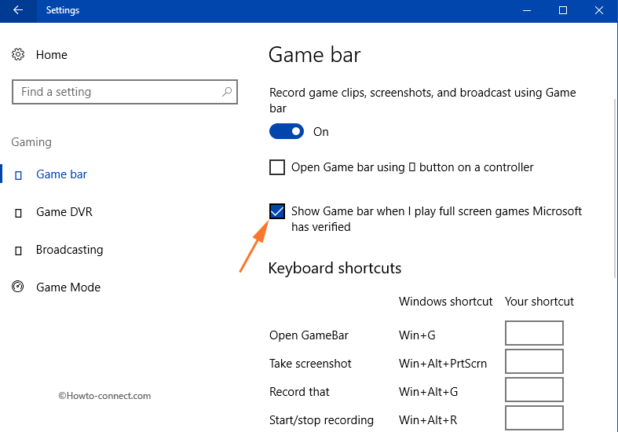 How to Configure Game Bar From Settings App in Windows 10
