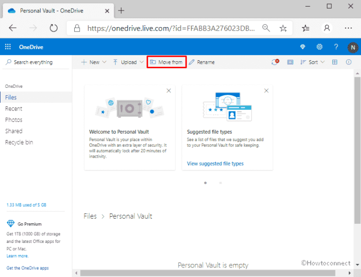 How to Configure OneDrive Personal Vault in Windows 11 or 10