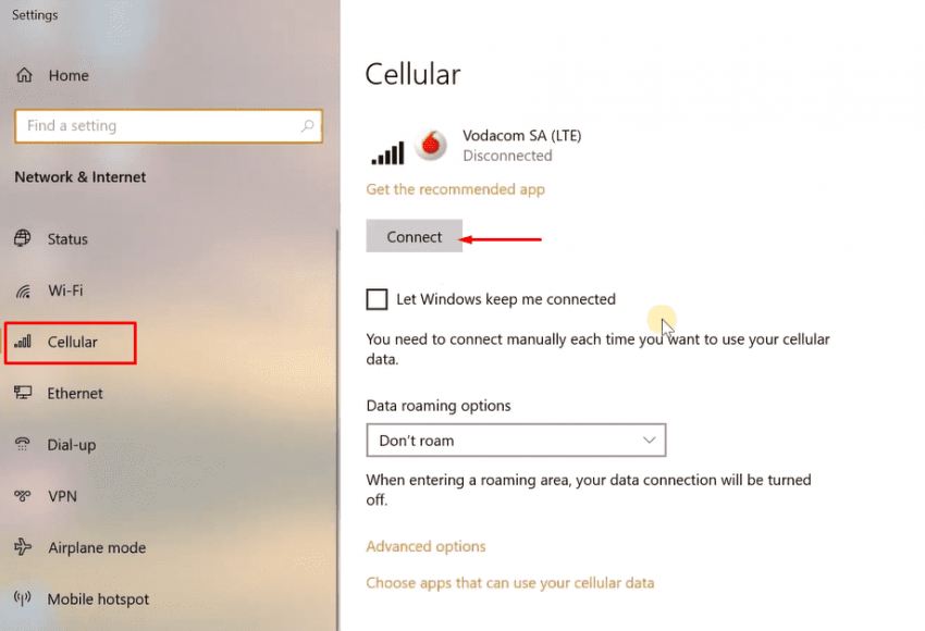 How to Connect Windows 10 PC to a Cellular Network