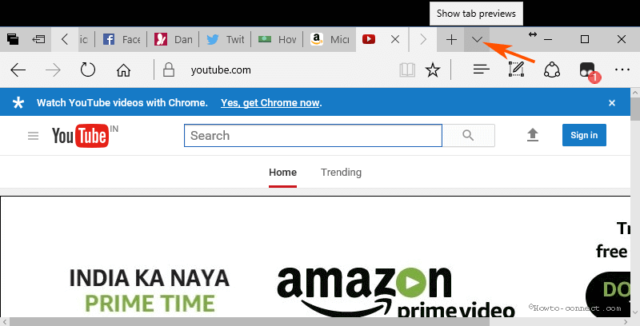 How to Display Tab Preview Bar in Microsoft Edge