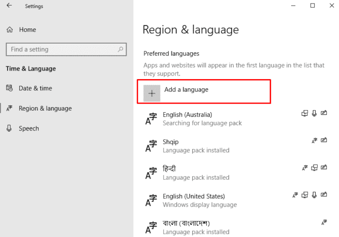 How to Change Language in Windows 10 for Display, Keyboard, Speech