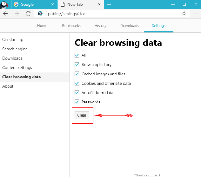 How to Clear Browsing Data in Puffin Browser