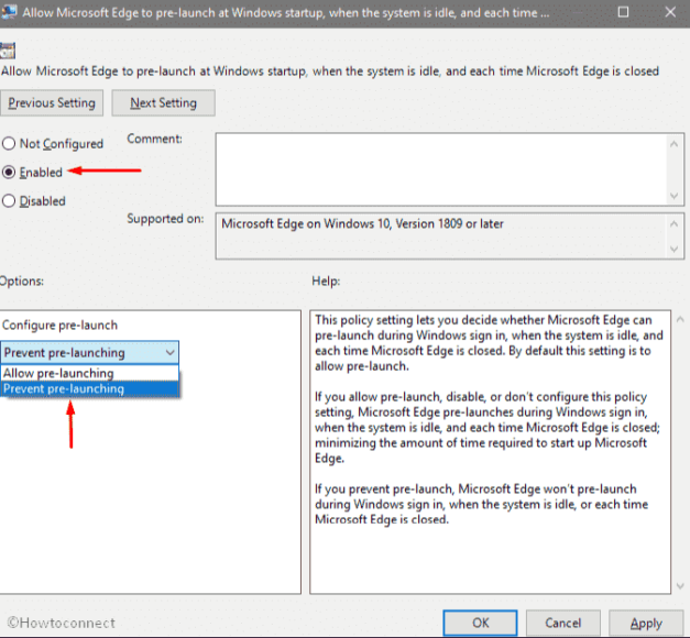Disable microsoft edge on startup - chooselio