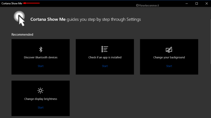 How to Use Settings Guide Cortana Show Me on Windows 10