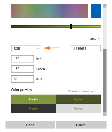 How to Choose a Custom Accent Color Using Settings App on Windows 10