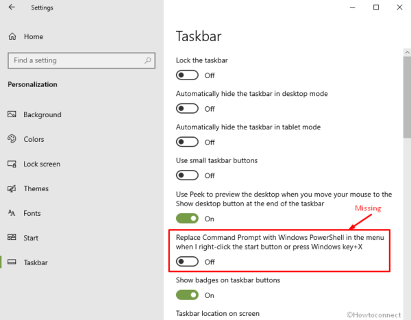 Fix: Replace Command Prompt with PowerShell is Missing in Windows 10