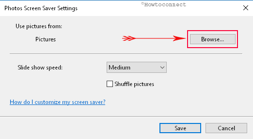Display Pictures in Screensaver from Custom Folder on Windows 10