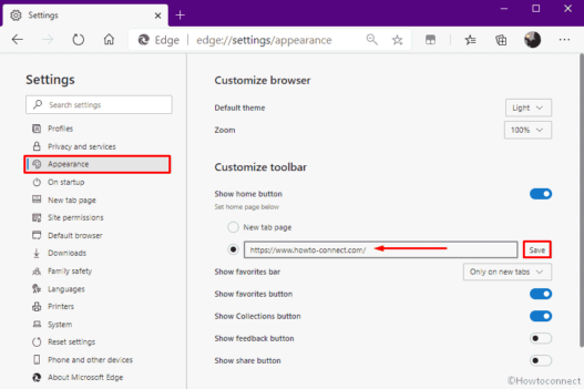How to Set a Custom Start page in Microsoft Edge