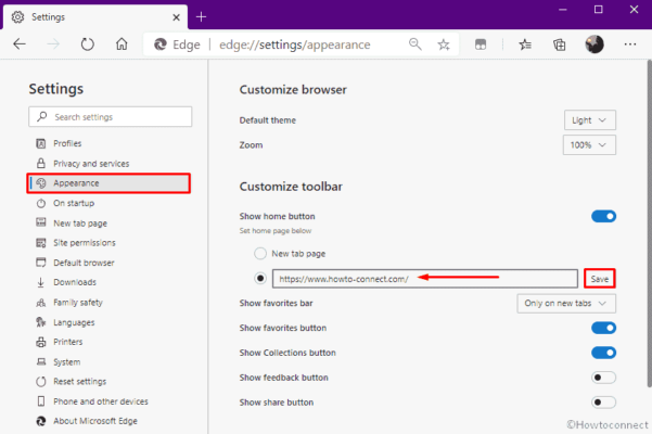 How to Set a Custom Start page in Microsoft Edge
