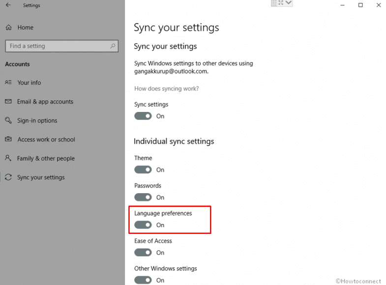 How to Configure Sync your Settings in Windows 10