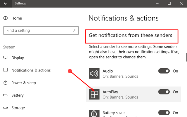 How to Turn off Action Center Notifications in Windows 10