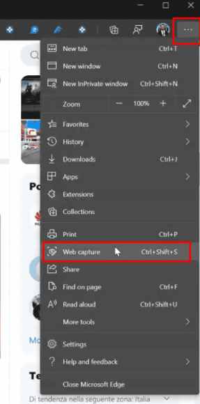 How to Web Capture in Microsoft Edge to Take Screenshot