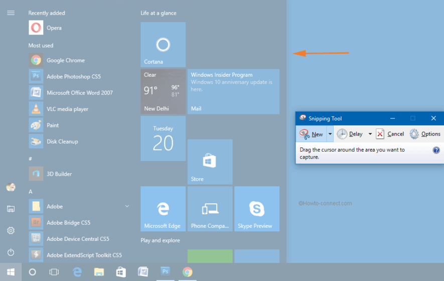 Windows 10 - How to Use Snipping Tool - Capture Screenshot