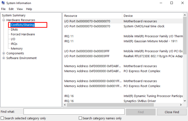 System Information Tools In Windows 10