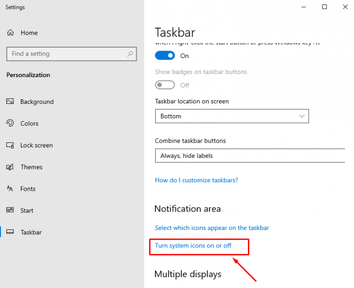 How to show date, time and weekday on Taskbar in Windows 10